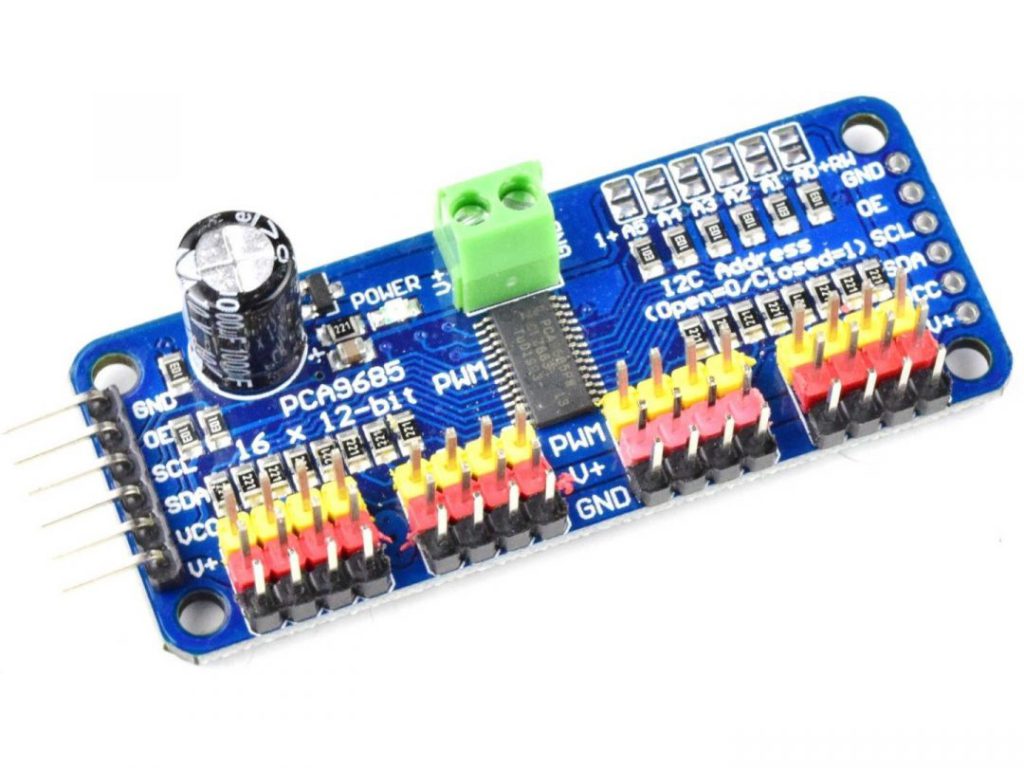 16 Channel 12-bit PWM Servo motor Driver I2C Module – Botgoods Pty Ltd